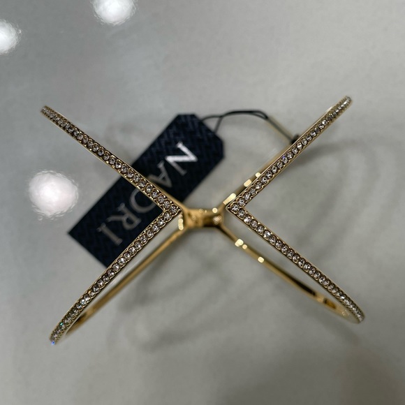 Nadri | Jewelry | Nwt Nadri Gold Plate Starry Night Hinge Cuff Bracelet ...